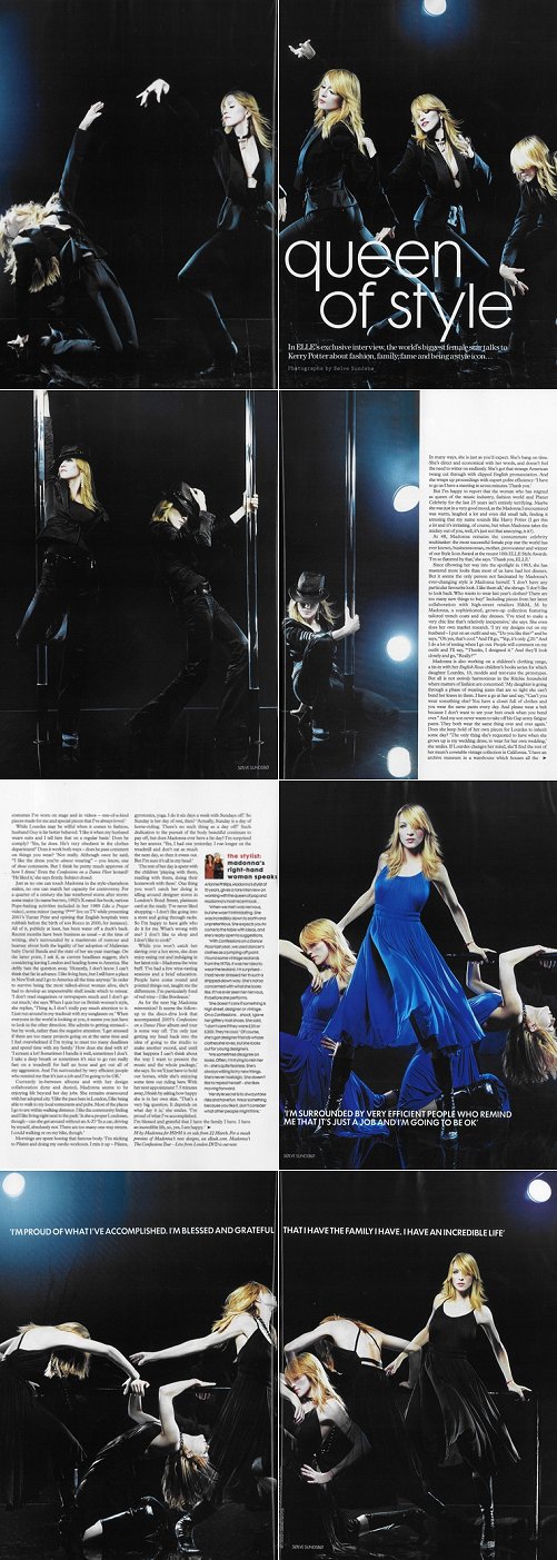 ON THE COVER: «ELLE» (UK) – ABRIL 2007 – DIVINA MADONNA