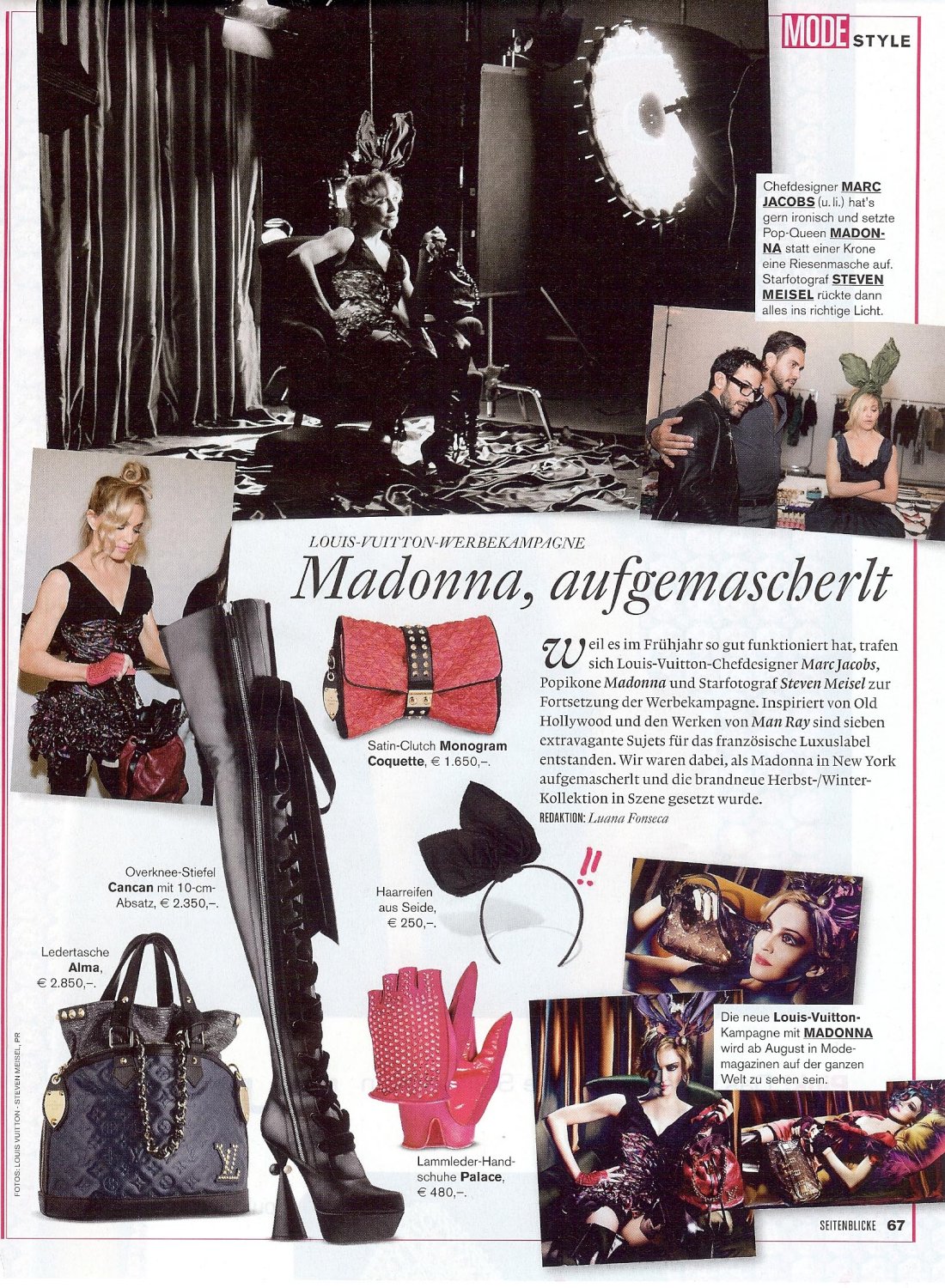 PORTFOLIOS: STEVEN MEISEL – «LOUIS VUITTON» – DIVINA MADONNA